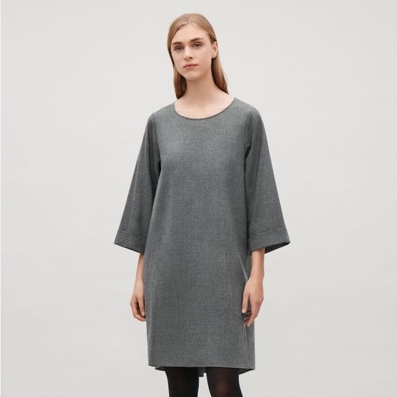 COS | Dresses | Cos Grey Wool Dress Size 4 | Poshmark